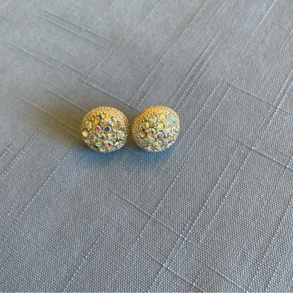 Jewelry | Vintage Sparkling Dome Post Earrings | Poshmark